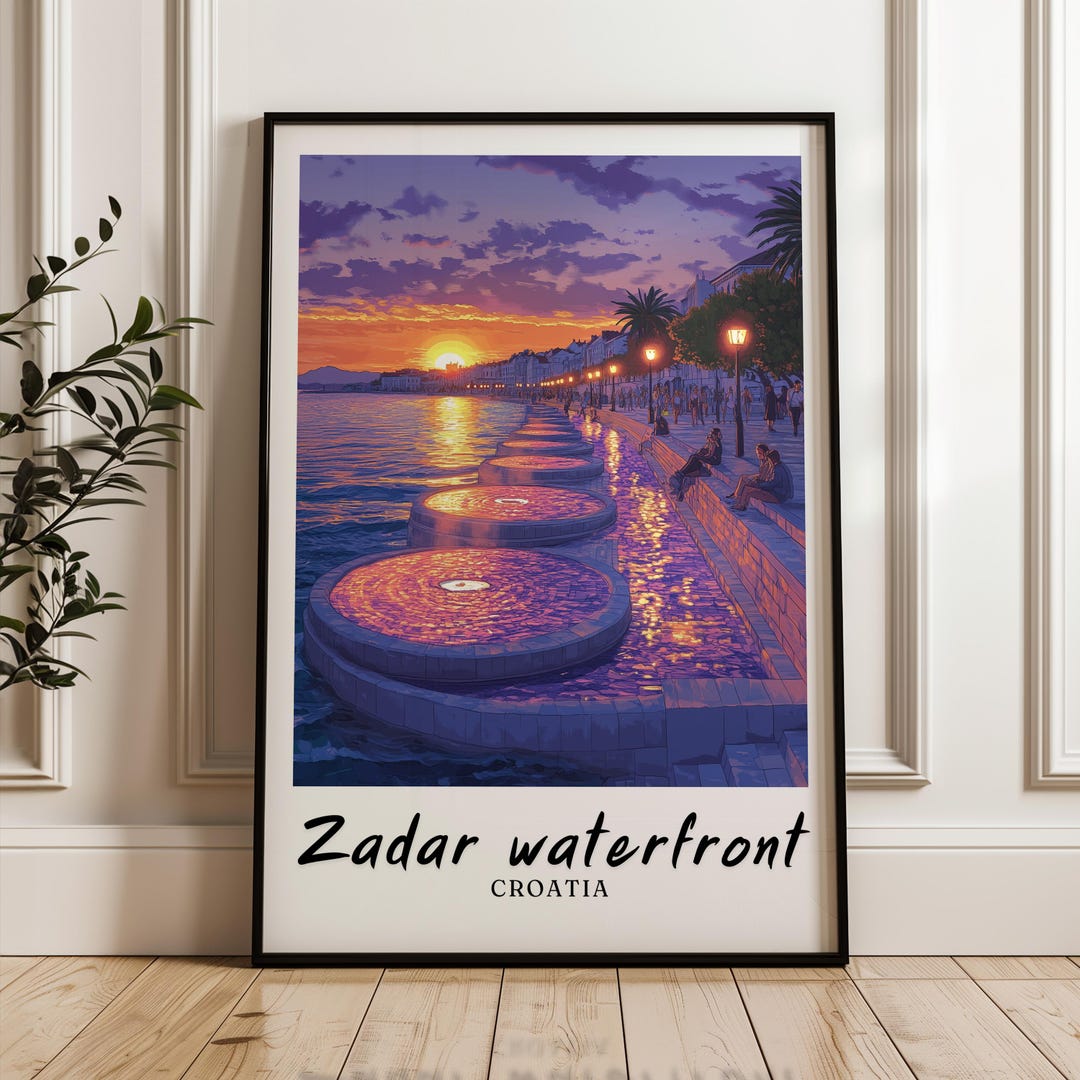 Zadar Waterfrontzadar Waterfront Travel Print,zadar Waterfront ...