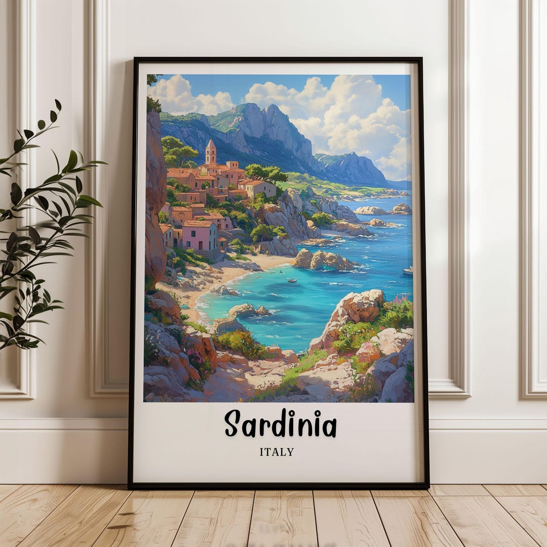Sardinia Travel Poster Digital Printable Wall Art,italy Instant ...