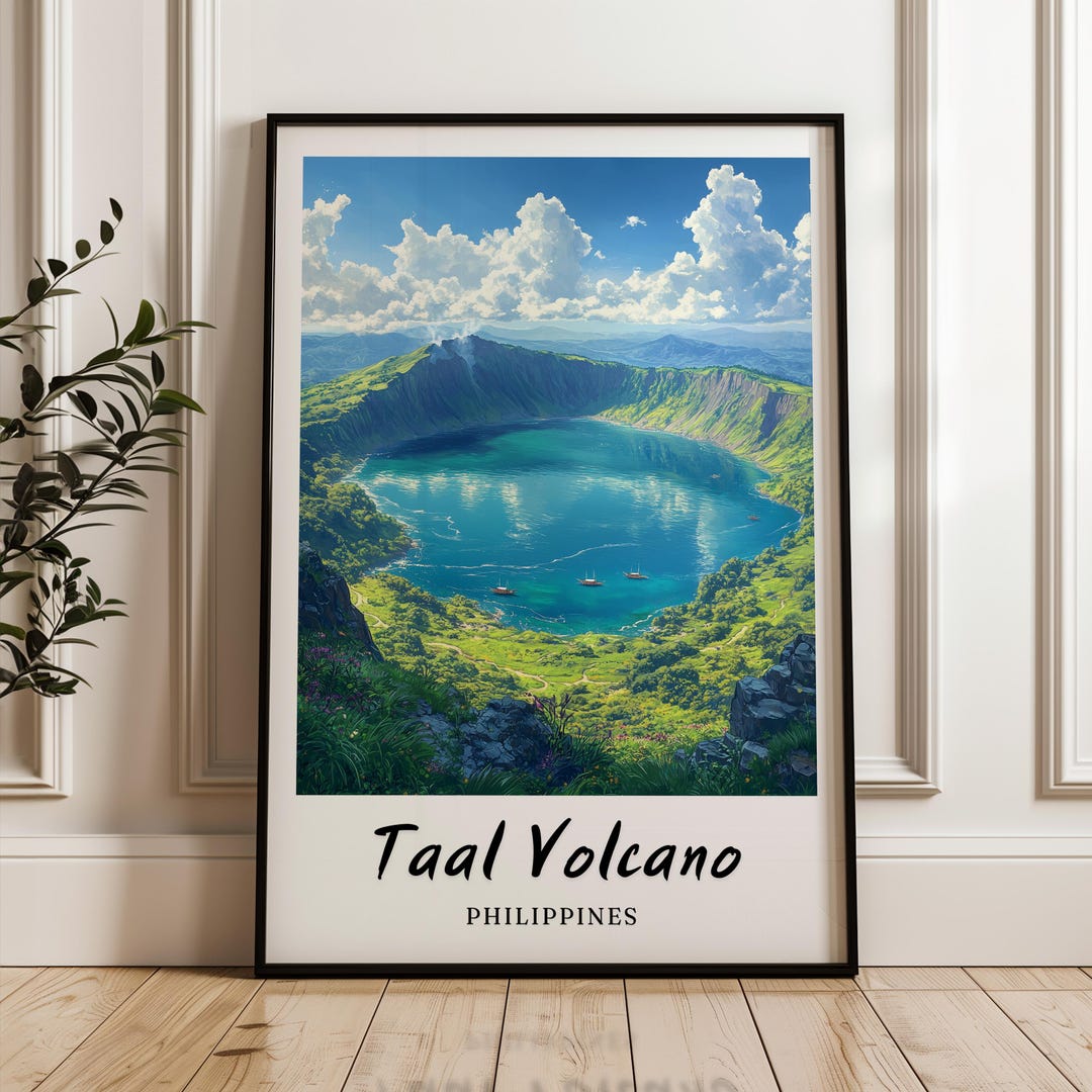 Taal Volcano Philippines Wall Art,prints,travel Poster,digital Print ...