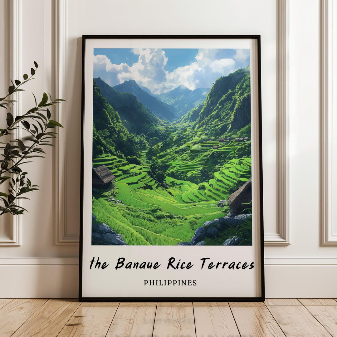 The Banaue Rice Terraces Philippines Wall Art,prints,travel Poster ...
