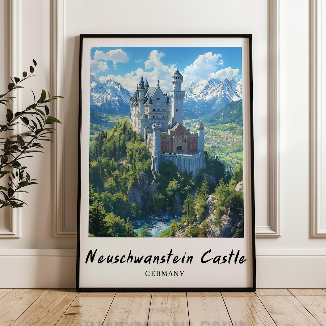 Neuschwanstein Castle Print: Germany Travel Poster (digital Download ...
