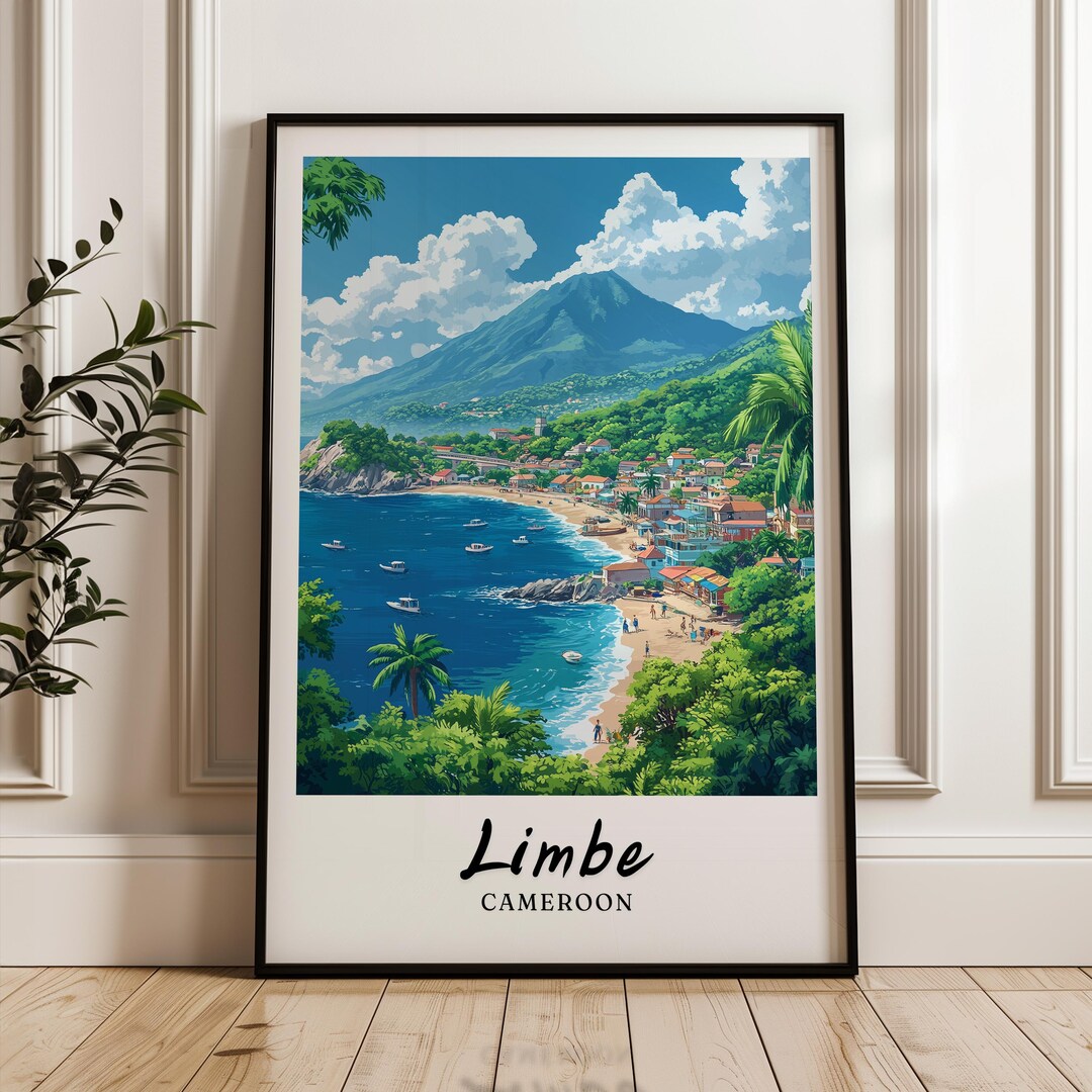 Limbe Travel Print,limbe Illustration,cameroon Poster,cameroon,limbe,wedding Gift,personalised ...