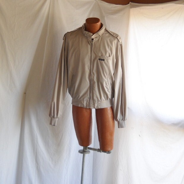 Vintage Members Only Jacket: 80s Gray Windbreaker, Size 46 - Etsy