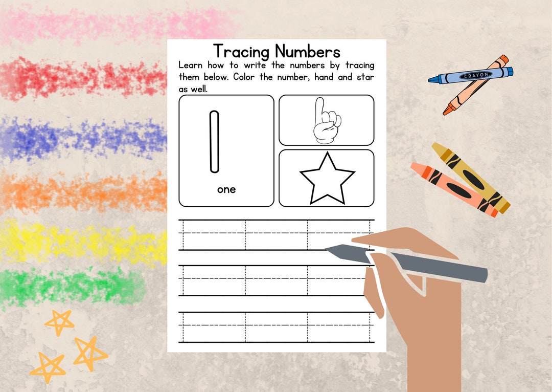 Printable Tracing Numbers - Etsy