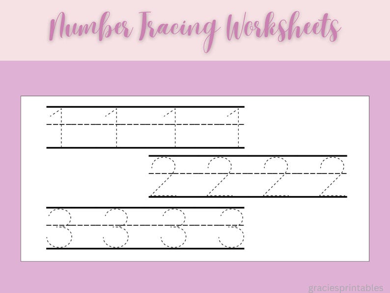 Number Tracing Worksheets 1-10 for Kids - Fun & Interactive Learning ...