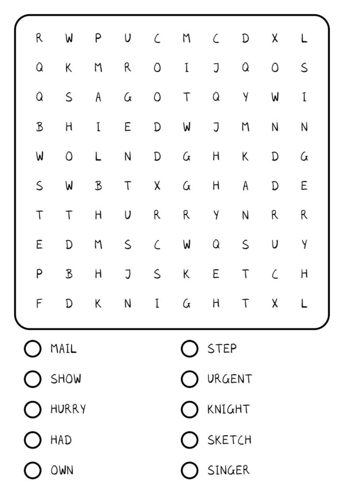 Printable Word Search Puzzle for Kindergarten 200 Pages, Back to School ...