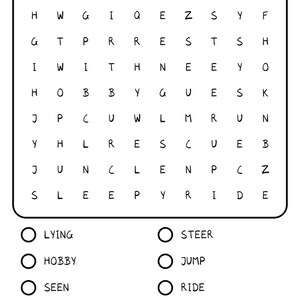 Printable Word Search Puzzle for Kindergarten 200 Pages, Back to School ...
