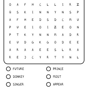 Printable Word Search Puzzle for Kindergarten 200 Pages, Back to School ...