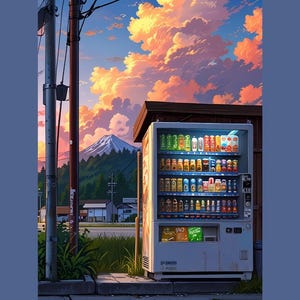 Anime Style Printable Posters Vending Machine Japanese Vibes 6 Sizes - Etsy