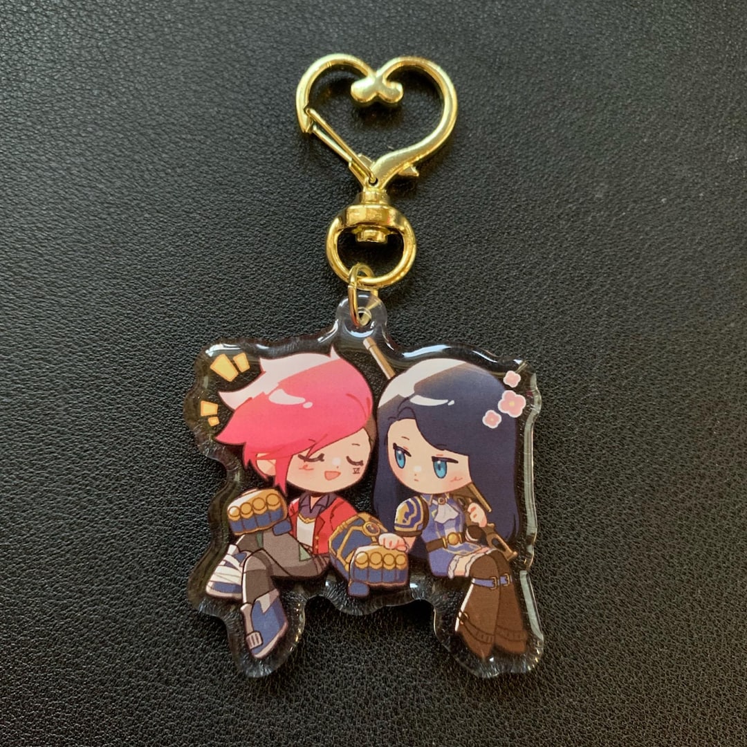 Vi and Caitlyn Charm Keychain: Arcane Caitvi Keychain - Etsy