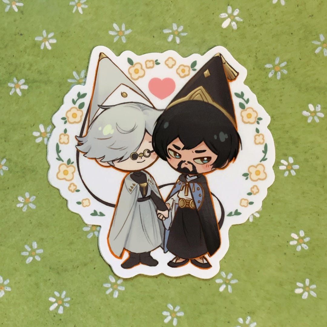 Witch Hat Atelier Sticker: Qifrey & Olruggio - Waterproof Die Cut - Etsy