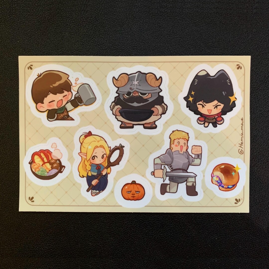 Dungeon Meshi Sticker Sheet: Waterproof Vinyl Stickers (4” X 6”) - Etsy