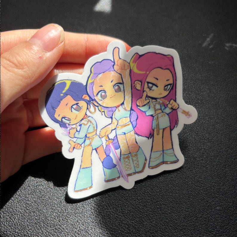 K-pop Demon Hunters Sticker: Huntrix Sticker, Waterproof Decal, Rumi ...