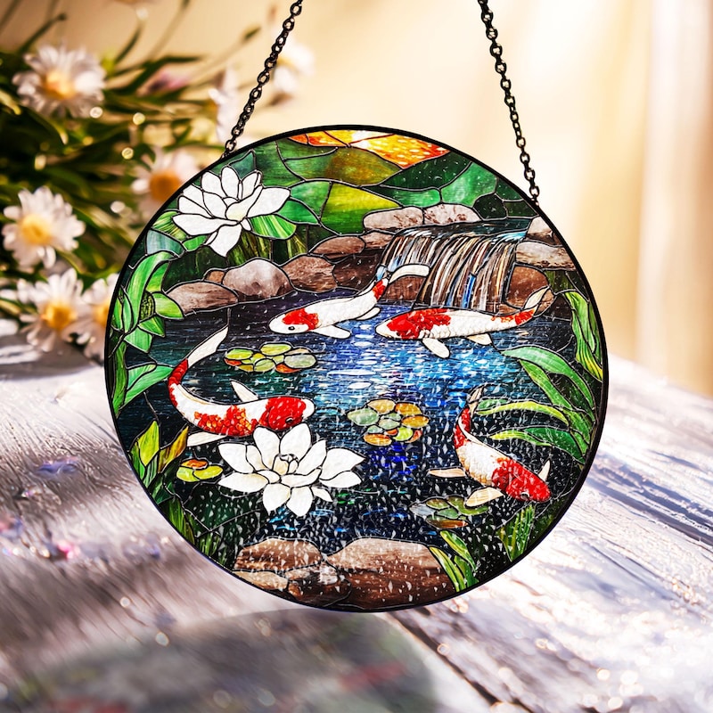 Stained Glass Koi Fish - Etsy