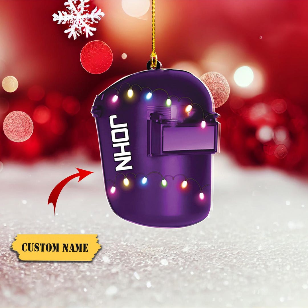 Personalized Name Welder Mask Ornament 2D Christmas, Welder Tool ...