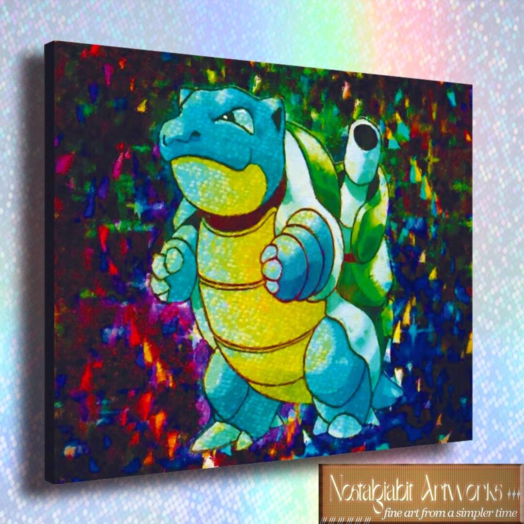 Blastoise Pokémon Card Painting Canvas Print - Etsy
