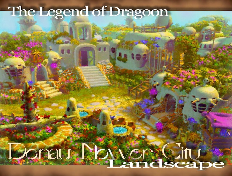 The Legend of Dragoon, Donau, Flower City Landscape digital Download - Etsy
