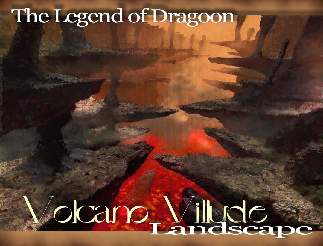 The Legend of Dragoon, Volcano Villude Landscape **digital Download ...