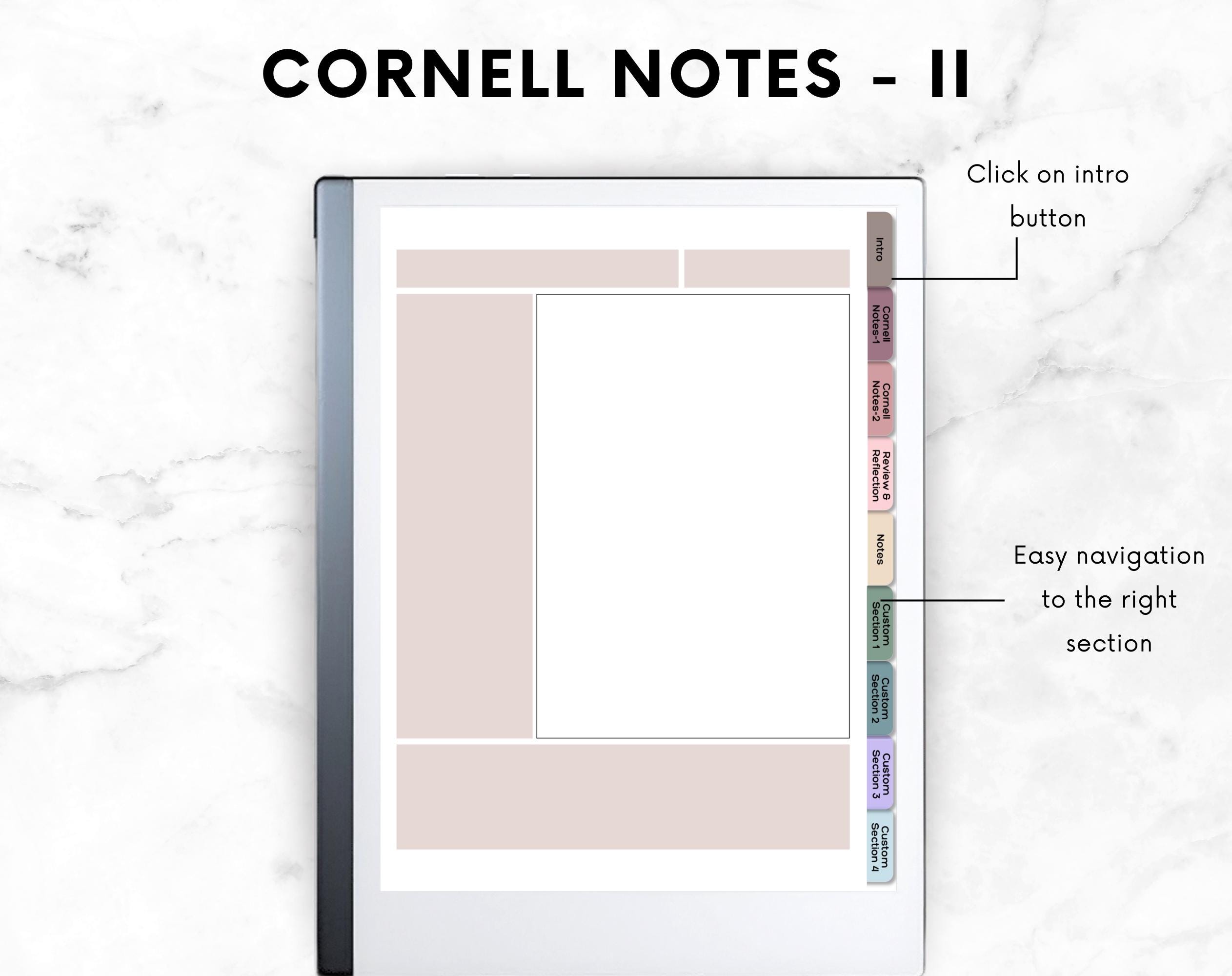 Remarkable 2 Cornell Notes | Academic, Student, Lecture & College Note ...