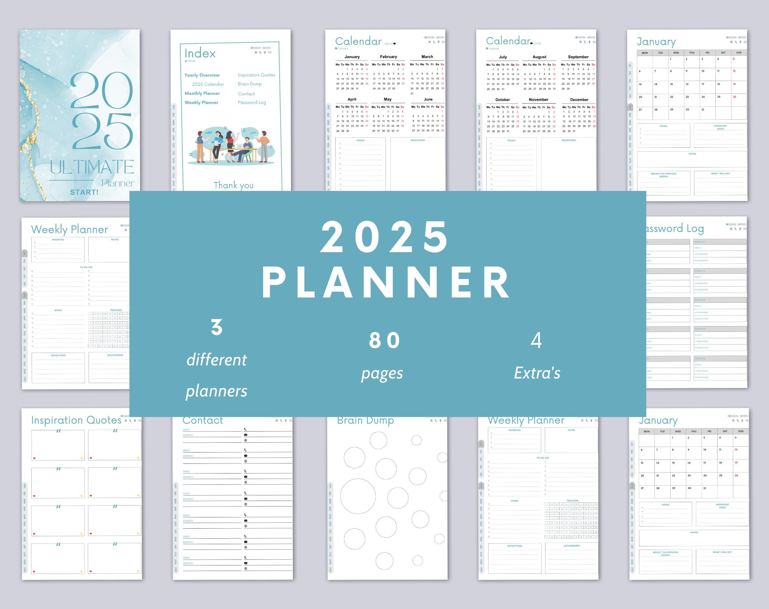 Remarkable 2025 Ultimate Digital Planner | Calendar | Calendar ...