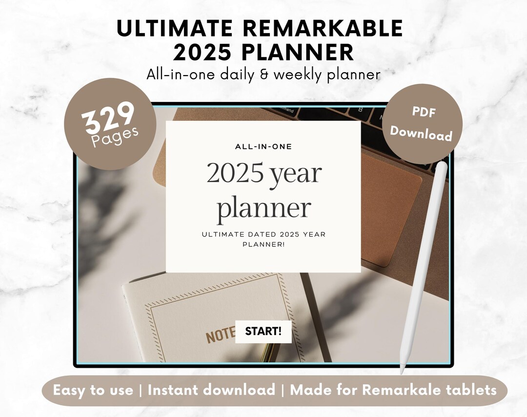 Ultimate 2025 Year Planner | Daily, Weekly & Monthly Digital Calendar ...