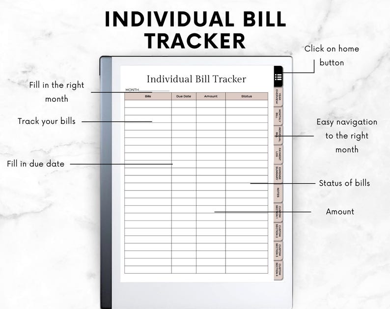 Remarkable 2 Bill Tracker | Expense, Monthly Bill & Income Tracker ...