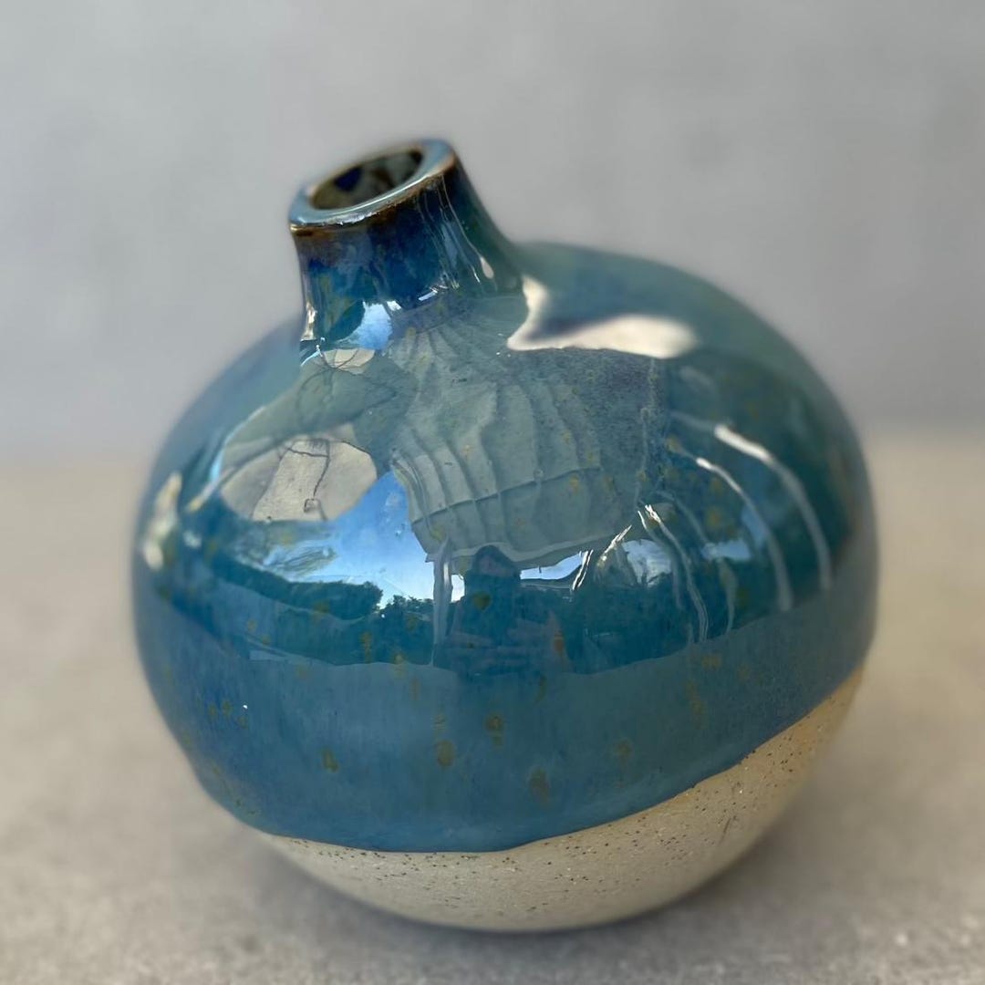 Turquoise Bud Flower Vase - Etsy