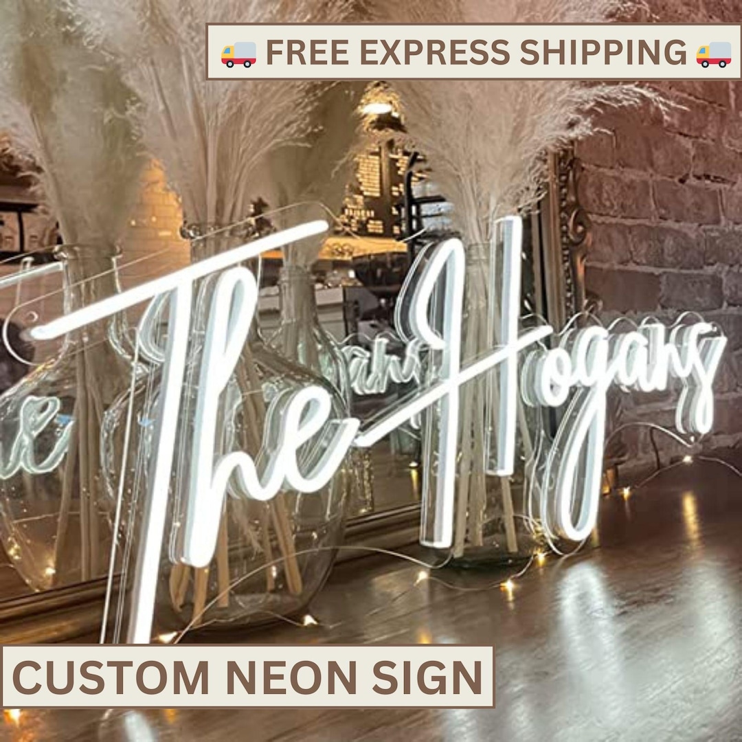 Custom NEON SIGN Personalized NAME Led Sign for Wedding Engagement ...