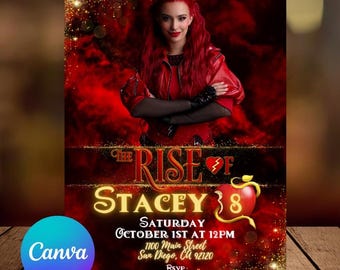 Descendants - Rise of Red Invitation - Etsy