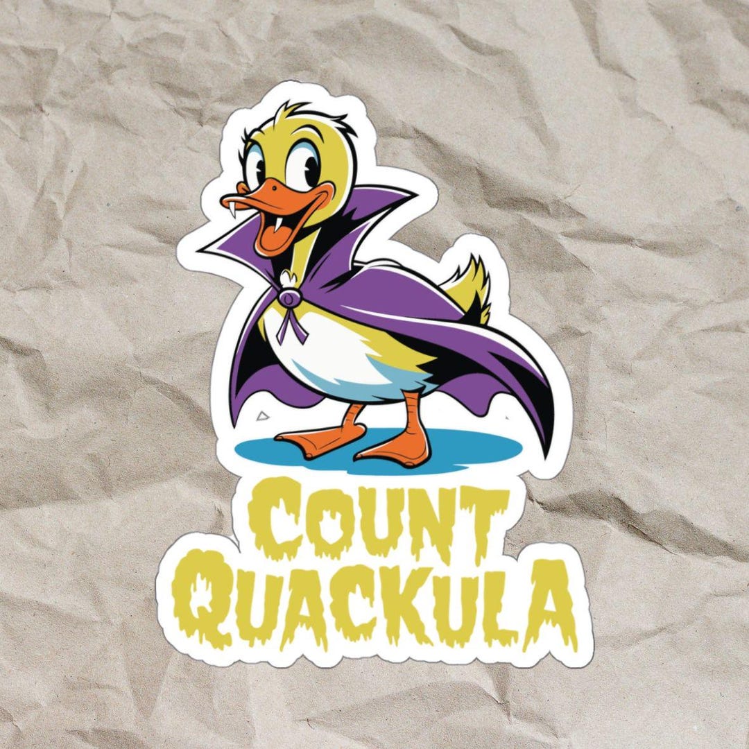 Count Quackula Halloween Sticker for Kindle,bookish Merch Vinyl Sticker ...