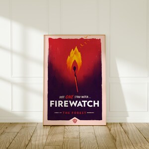 Firewatch Poster, Video Game Wall Art, Gaming Wall Decor, High Quality Print, Unique Gift for ...