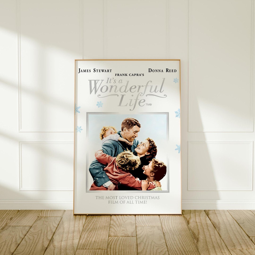 It’s a Wonderful Life Movie Poster - Classic Christmas Film Wall Art ...