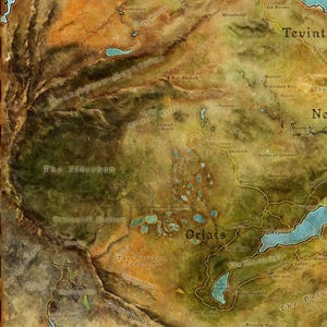 Dragon Age Map Poster: Thedas World, Fantasy RPG Art Print - Etsy