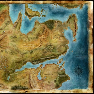 Dragon Age Map Poster: Thedas World, Fantasy RPG Art Print - Etsy