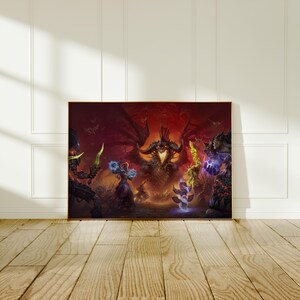 World of Warcraft Poster, Lich King Icecrown Citadel Wall Art, Fantasy ...