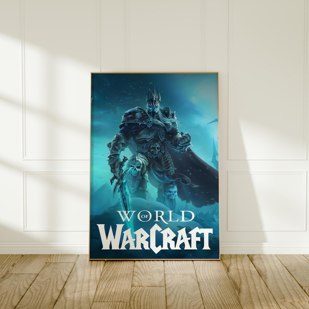 World of Warcraft Poster, Lich King Icecrown Citadel Wall Art, Fantasy ...