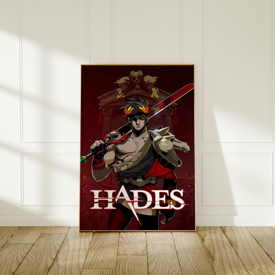 Hades Game Poster, Zagreus Wall Art, Video Game Wall Decor, Fine Art ...
