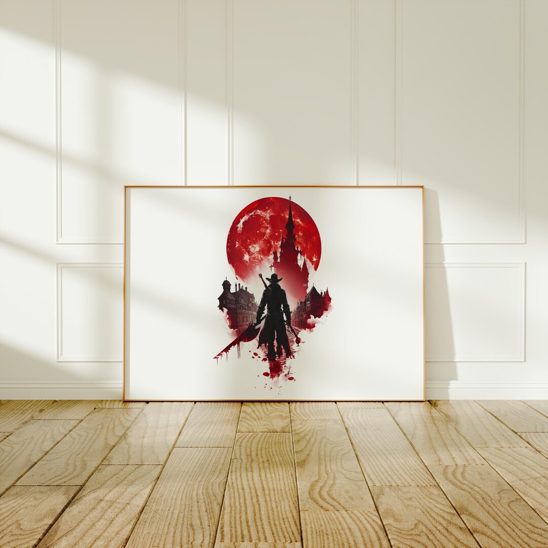 Bloodborne Gothic Cityscape Poster, Lady Maria Wall Art, Gaming Room ...