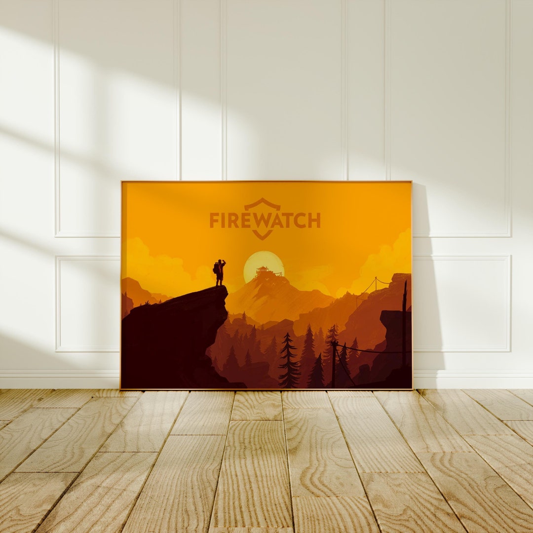 Firewatch Game Poster, Wyoming Wilderness Wall Art, Gaming Wall Decor ...