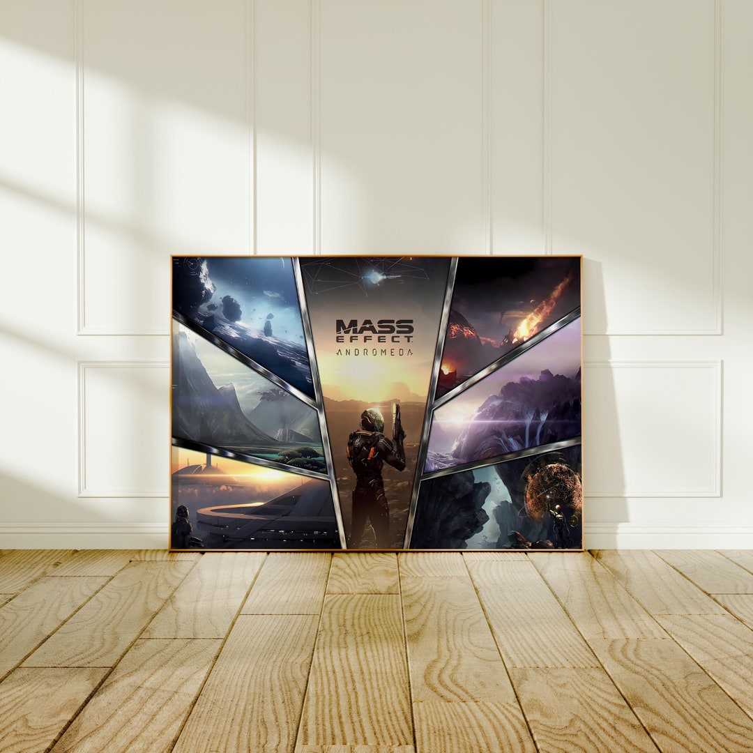 Mass Effect Game Poster, Video Game Wall Art, Gaming Room Decor, Space ...