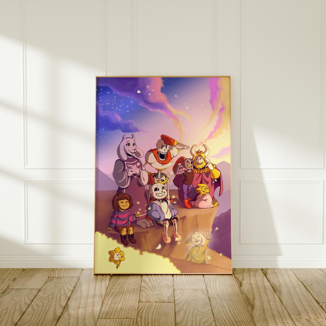Undertale Poster: Frisk & Friends, Gaming Wall Art - Etsy
