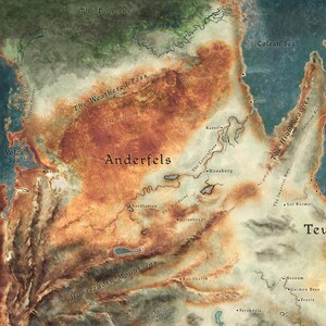 Dragon Age Map Poster: Thedas World, Fantasy RPG Art Print - Etsy