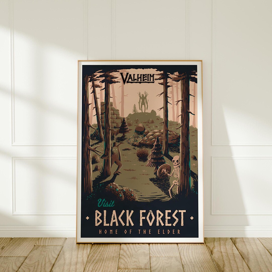Valheim Black Forest Poster: Viking Game Art Print - Etsy