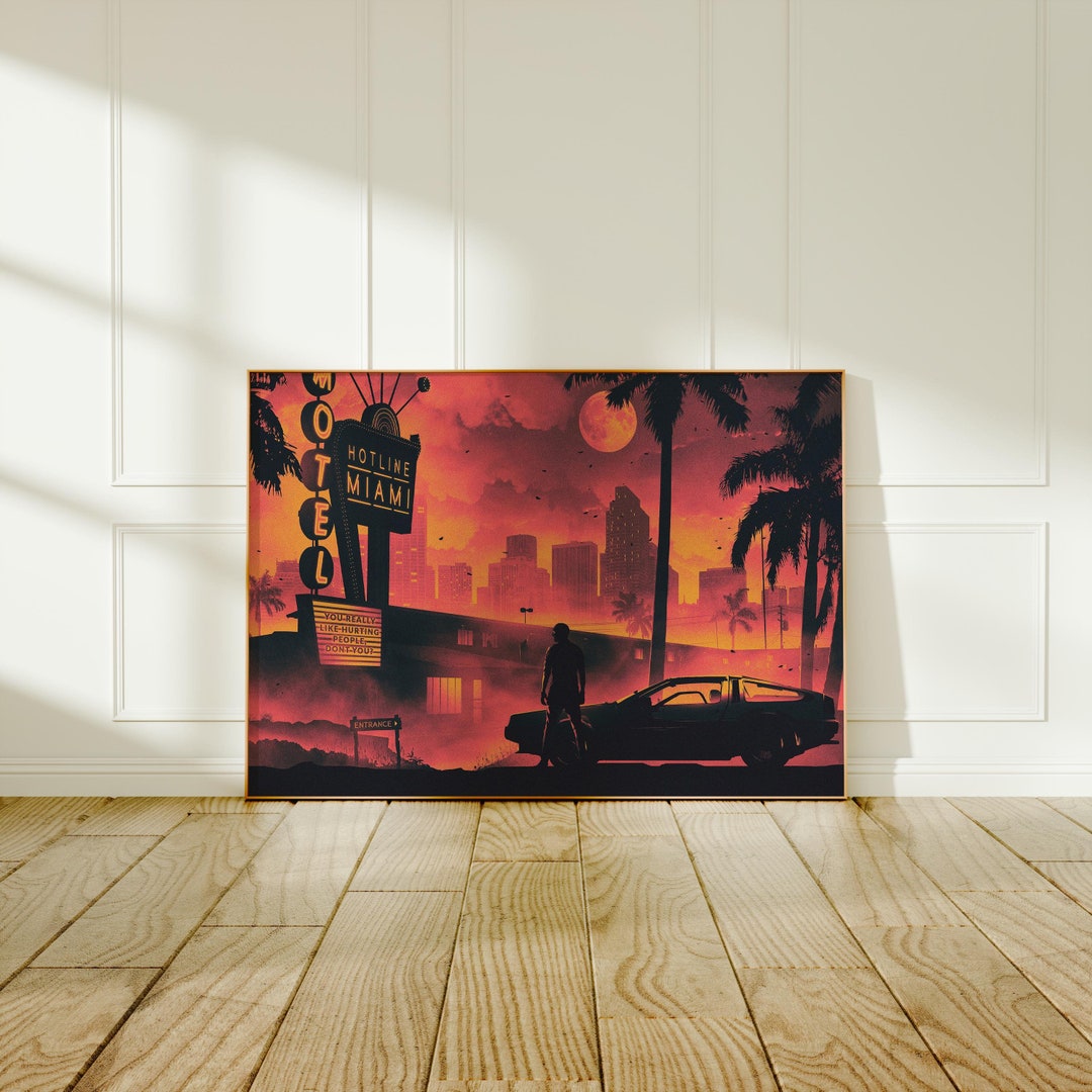 Hotline Miami Poster, Action Game Wall Art, Gamer Room Decor, Fine Art ...