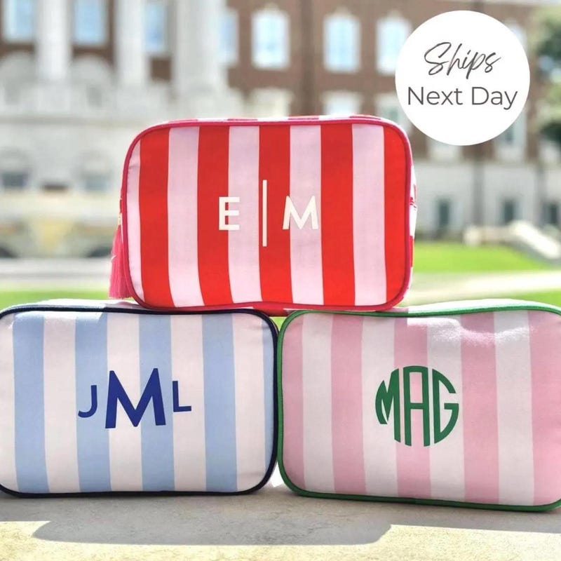 Blue Sparkly Make up Bag - Etsy