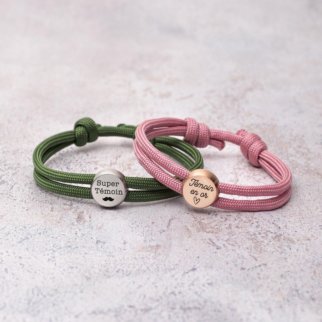 Personalized Wedding Witness Bracelet, Personalized Women's Bracelet ...