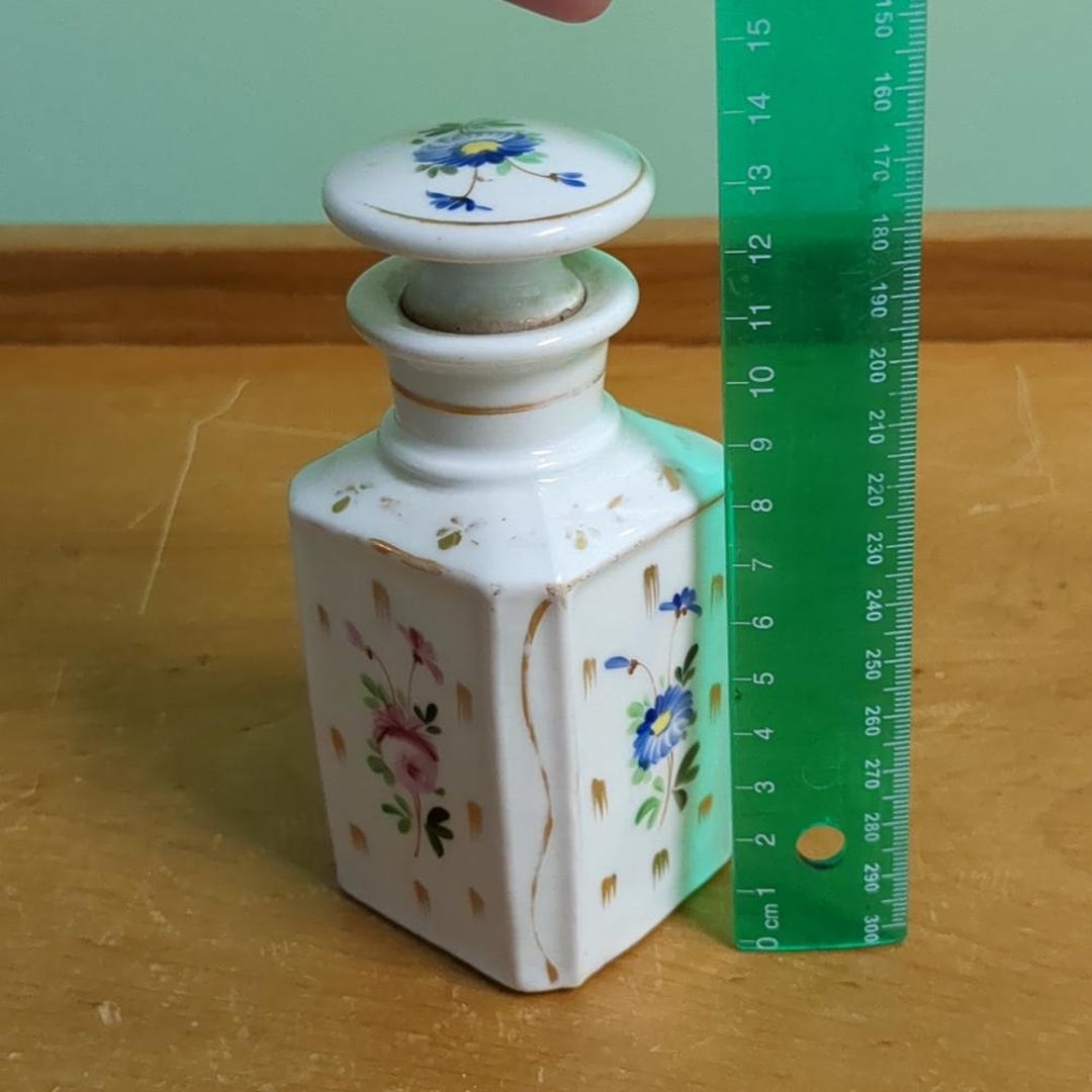 Antique French Porcelain Perfume Bottle or Tea Caddy - Etsy