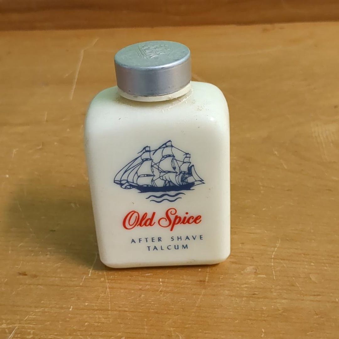 Vintage Old Spice After Shave Talcum Bottle - Etsy