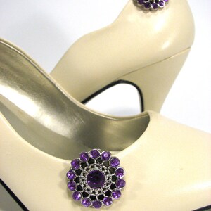 Something Blue Shoe Clips Royal Blue Sapphire Blue Rhinestone Vintage ...