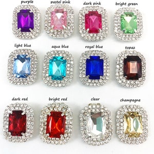 Sky Blue Shoe Clips Pale Blue White Rhinestones 1 Pair Wedding Shoe ...